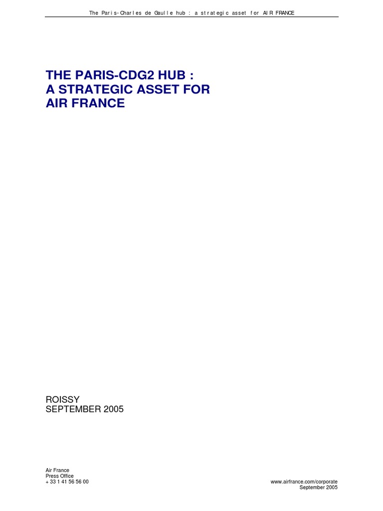 Paris-CDG Hub: Key Asset for Air France | PDF | Business | Computers