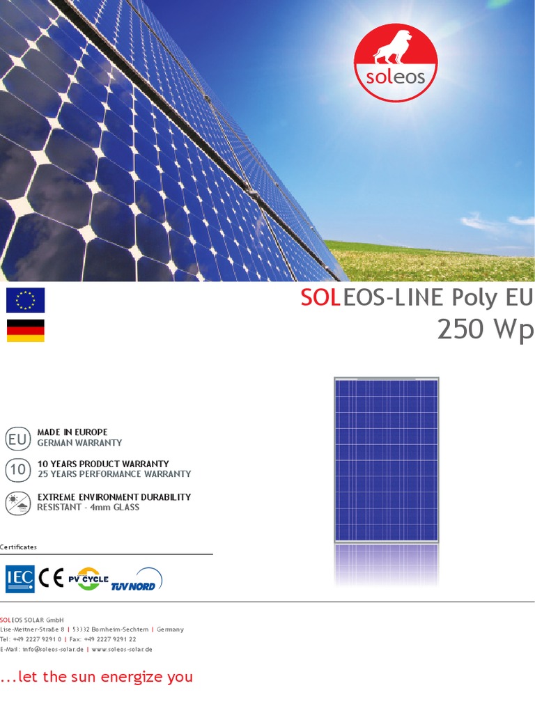 Datasheet of PV Module | PDF