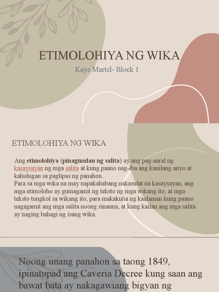 Etimolohiya Final | PDF