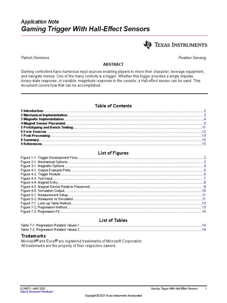 Gaming Trigger With Hall-Effect Sensors | Download Free PDF | Regression Analysis | Simulation