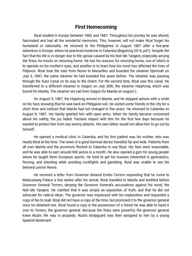 First Homecoming | PDF