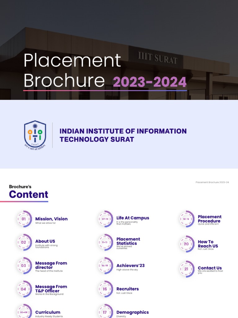 TNP Brochure IIIT Surat 2023-24 | PDF | Artificial Intelligence | Intelligence (AI) & Semantics