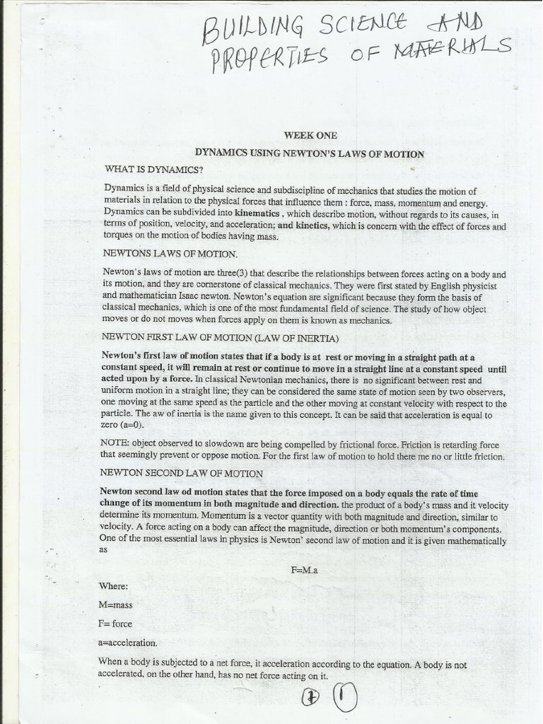 Building Science & Properties of Materials | PDF