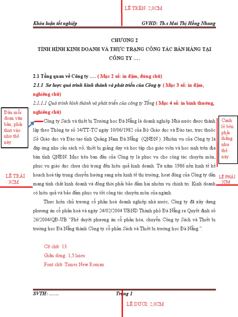 Cách Trình Bày Văn B N | PDF