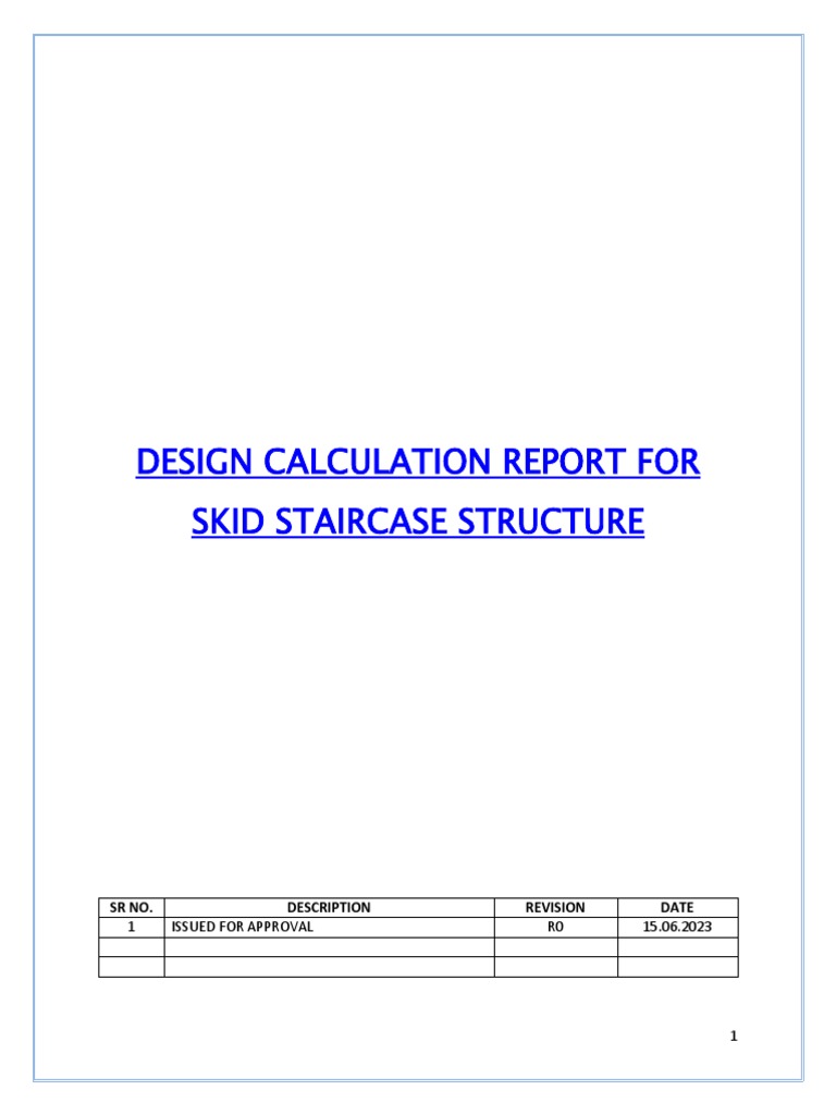 Structure Design Report - Skid Structure - Staircase - R0 | PDF | Structural Engineering | Mechanics