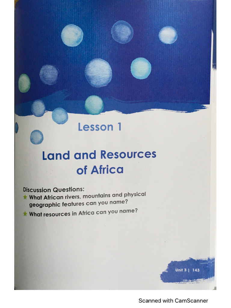 Land and Resources of Africa - Lesson 1 | PDF