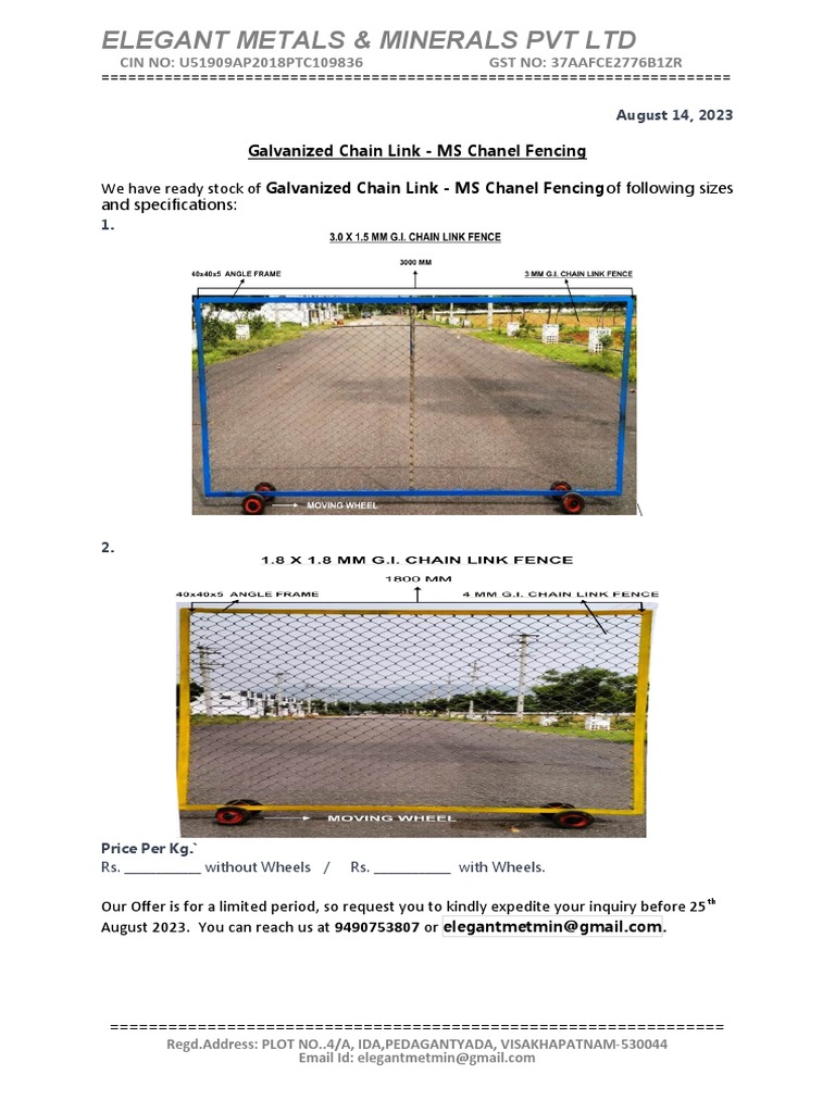 Chain Link Fencing | PDF