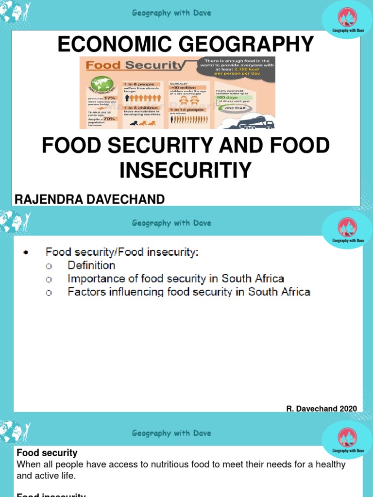 Food Security in South Africa Explained | PDF | Technology & Engineering