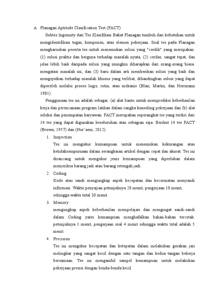 Fact, Dat, Kraepelin | PDF