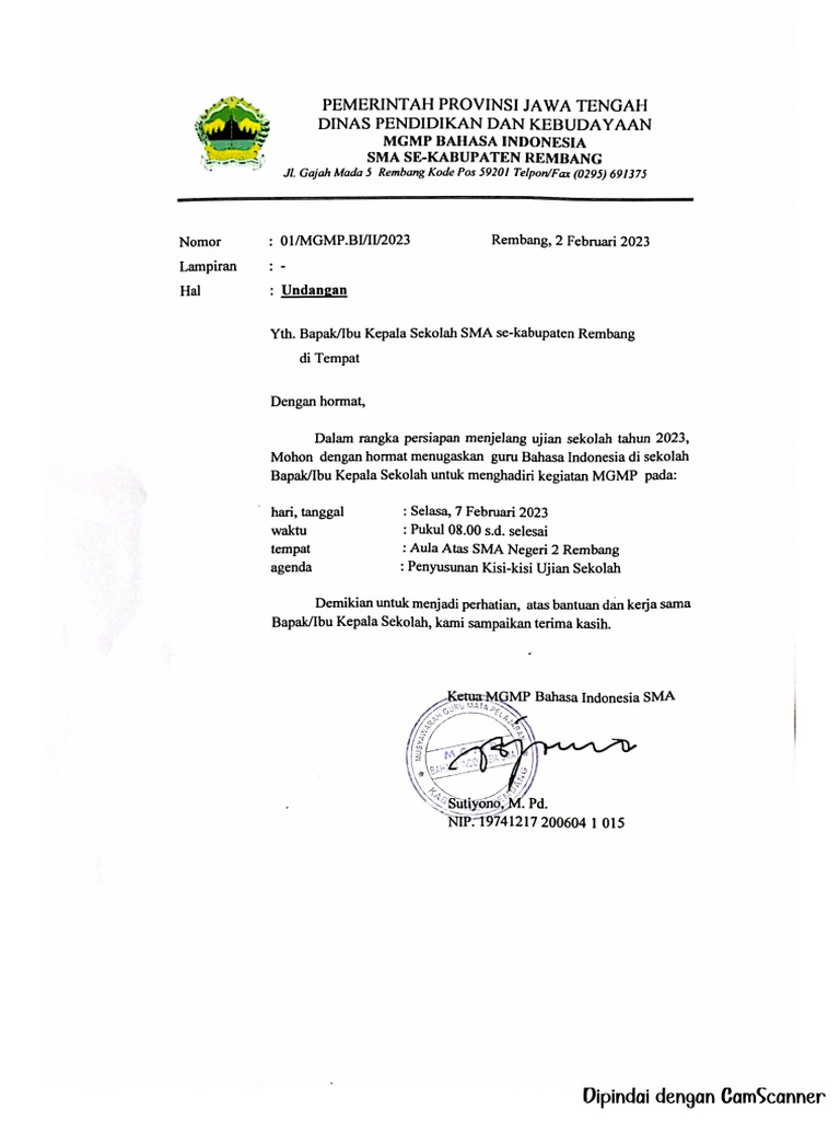 Surat Undangan Mgmp B Ind Pdf