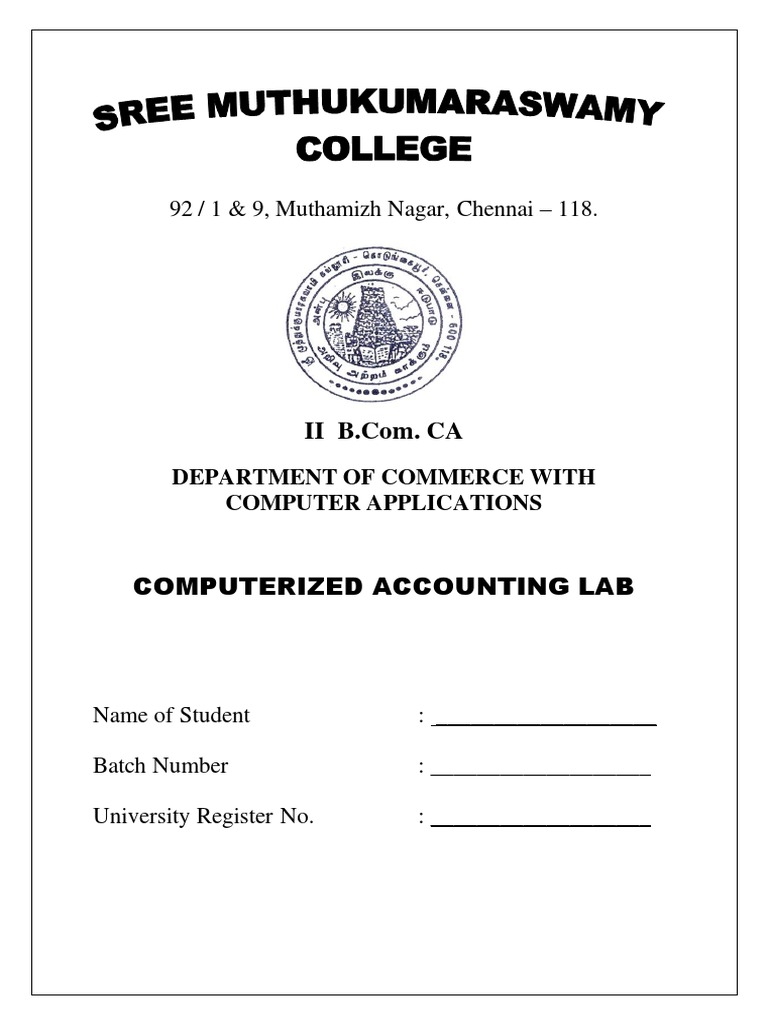 Computerized Accounting Practical Record | PDF | Voucher | Icon (Computing)