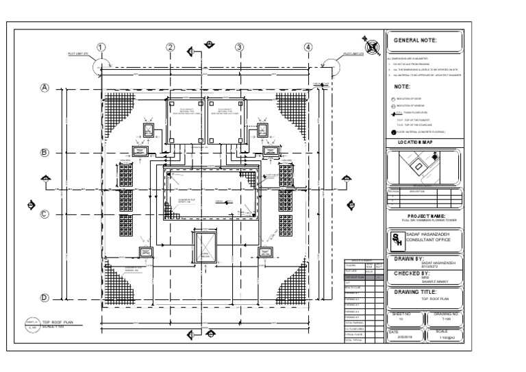 Top Roof Plan | PDF | Structural Engineering | Civil Engineering