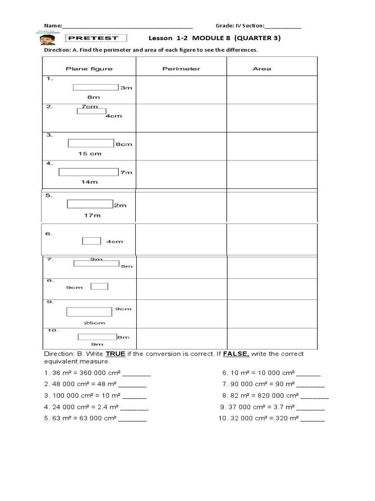 PRE TEST Lesson 1-2 Module 8 (Quarter 3) | PDF