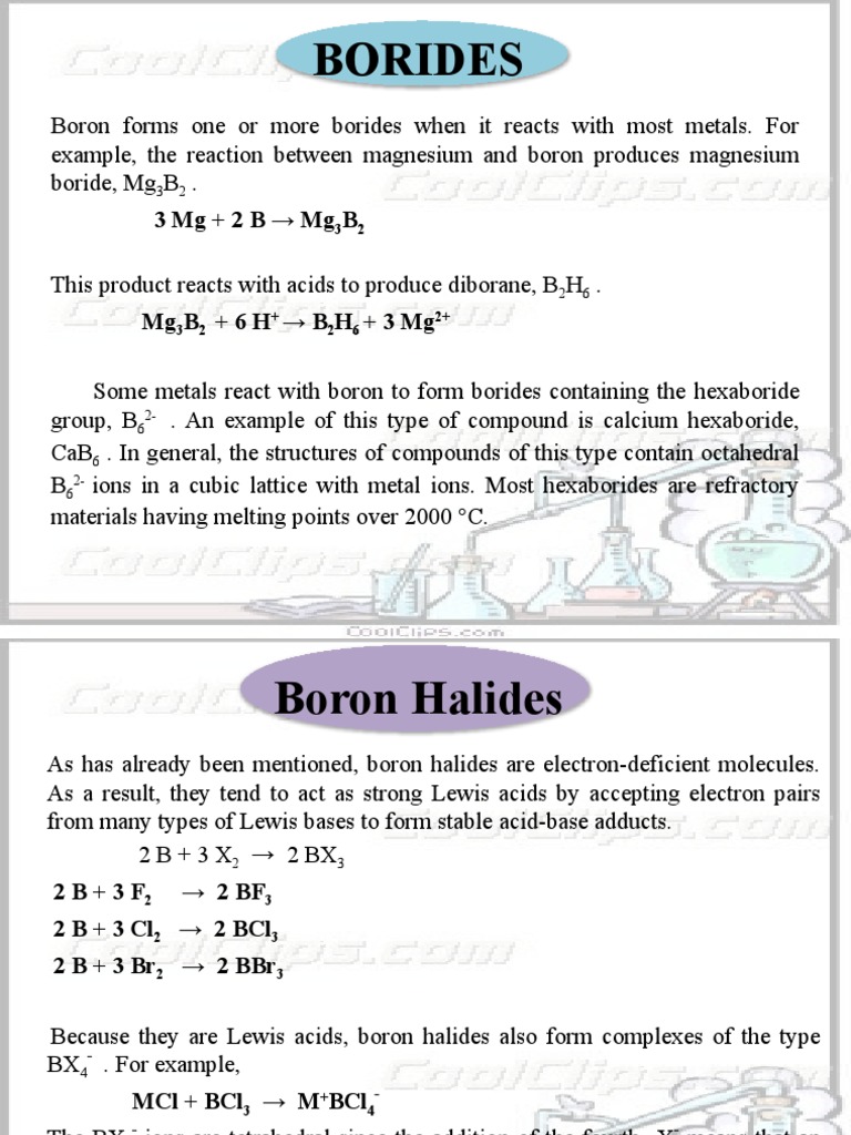 Borides - Boron Nitrides (Eng) | PDF | Boron | Atoms
