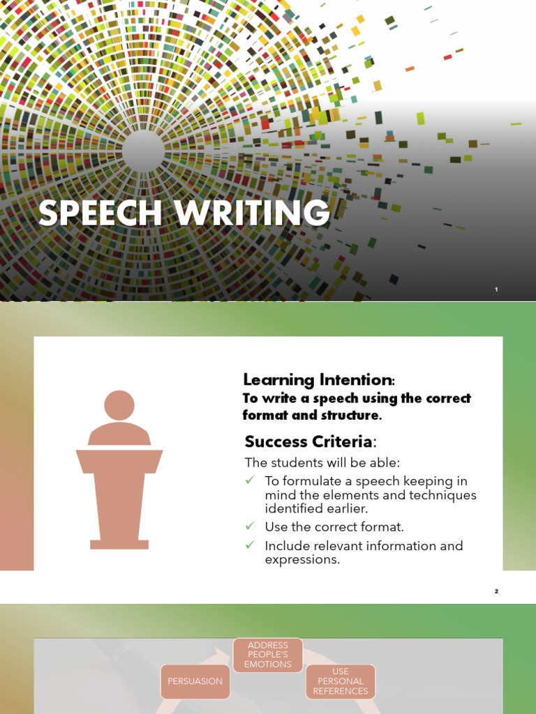 Format Of Speech Writing For Class 7th