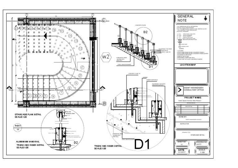 Staircase Detail | PDF | Stairs | Concrete