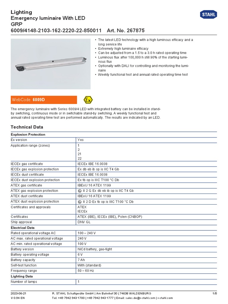 ex-single-data-sheet-emergency-luminaire-with-led-grp-6009-4148-2103-162-2220-22-850011-267875 ...