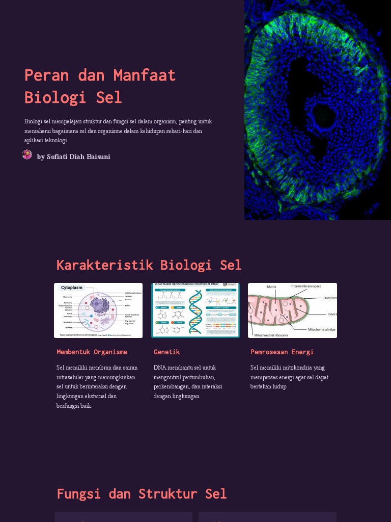 Manfaat Biologi Sel dalam Kehidupan | PDF | Sains & Matematika
