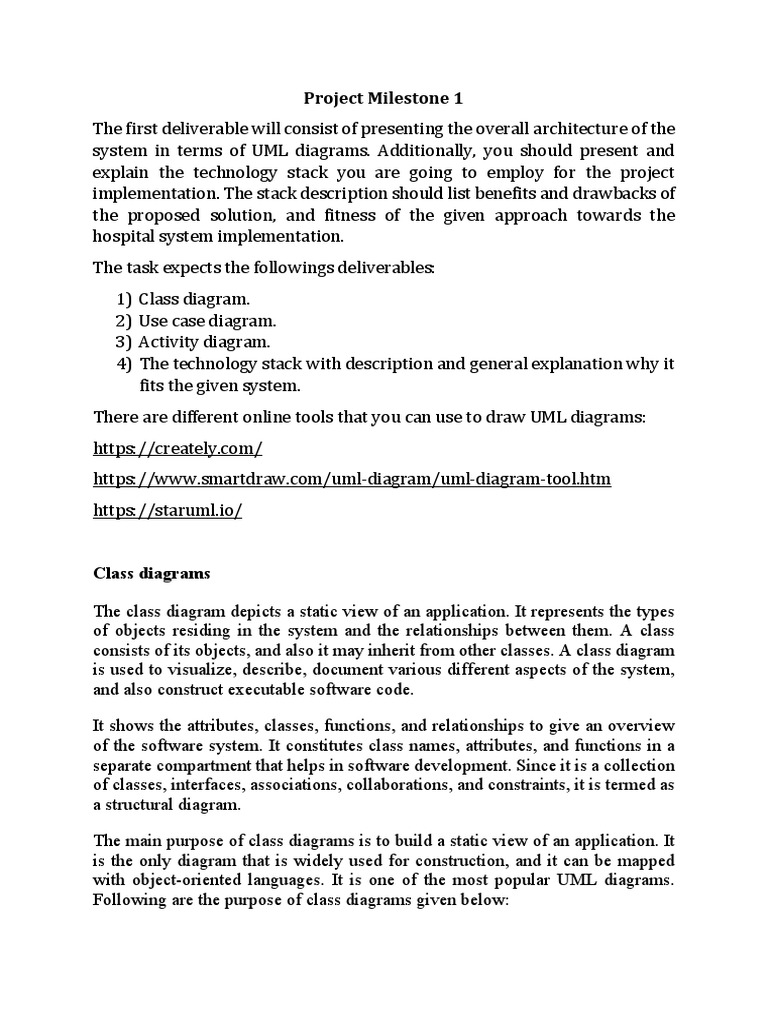 Project Milestone 1 | PDF | Class (Computer Programming) | Use Case