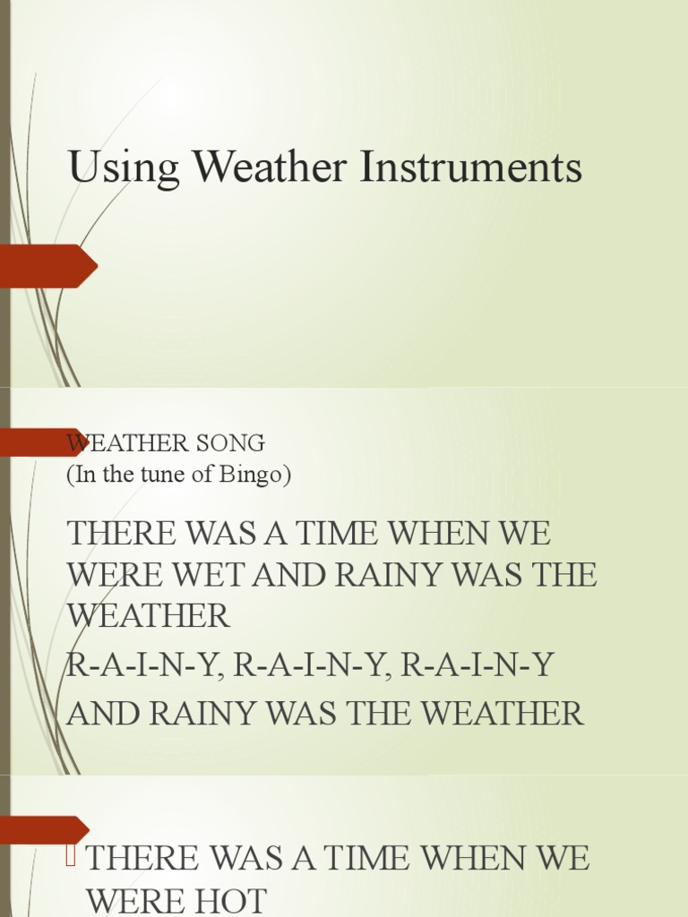 Using Weather Instruments Day 1 | PDF
