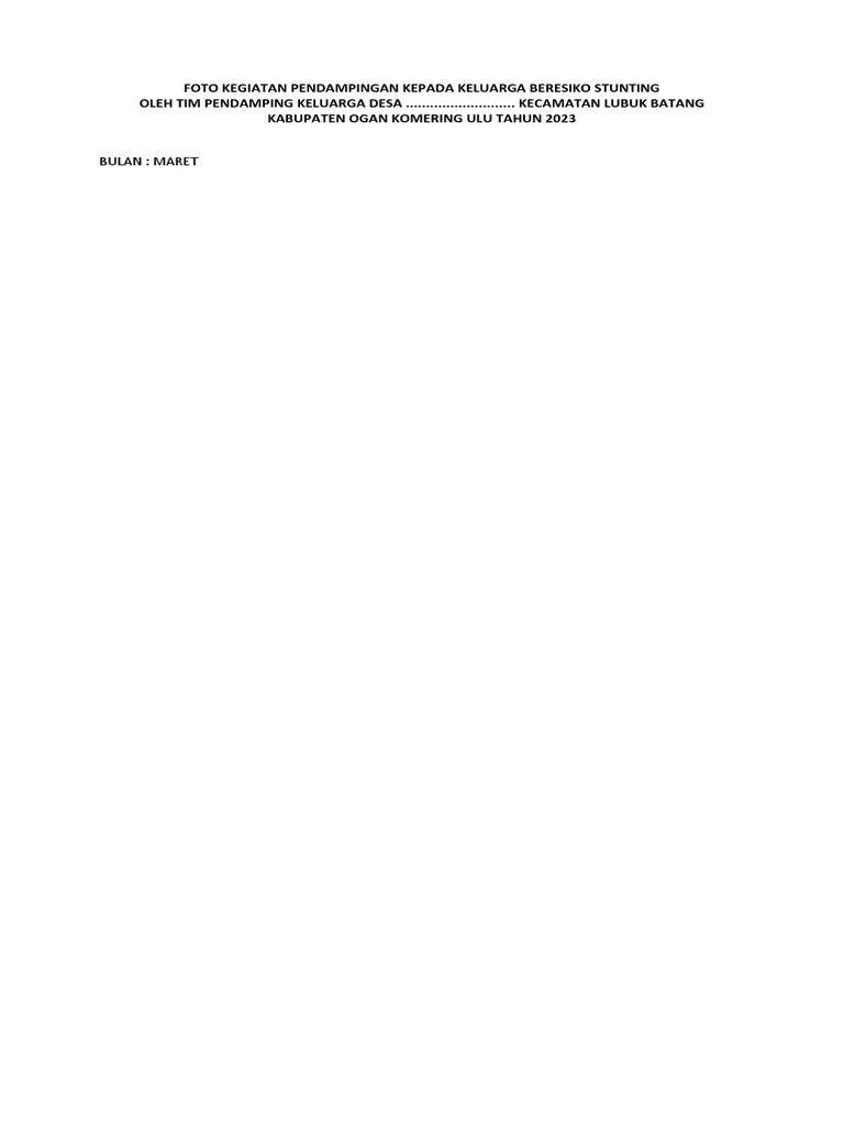 Format Foto TPK | PDF