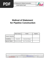 Pipeline Method Statement | PDF | Pipe (Fluid Conveyance) | Pipeline Transport
