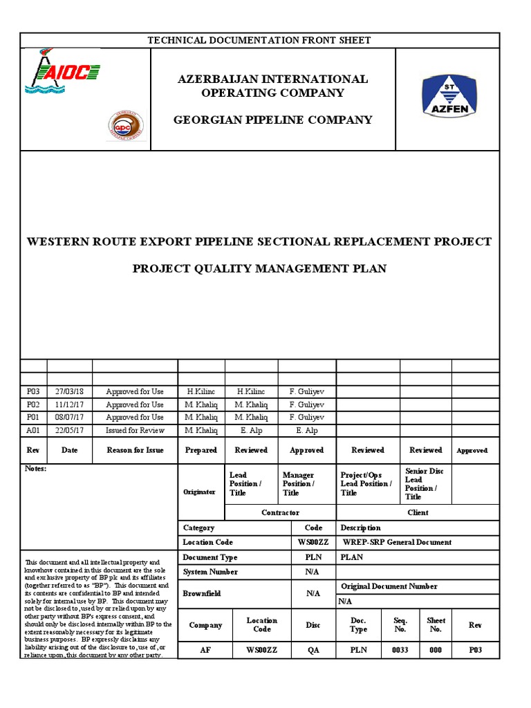 Af WS00ZZ Qa PLN 0033 000 - P03 | PDF | Quality Management System ...
