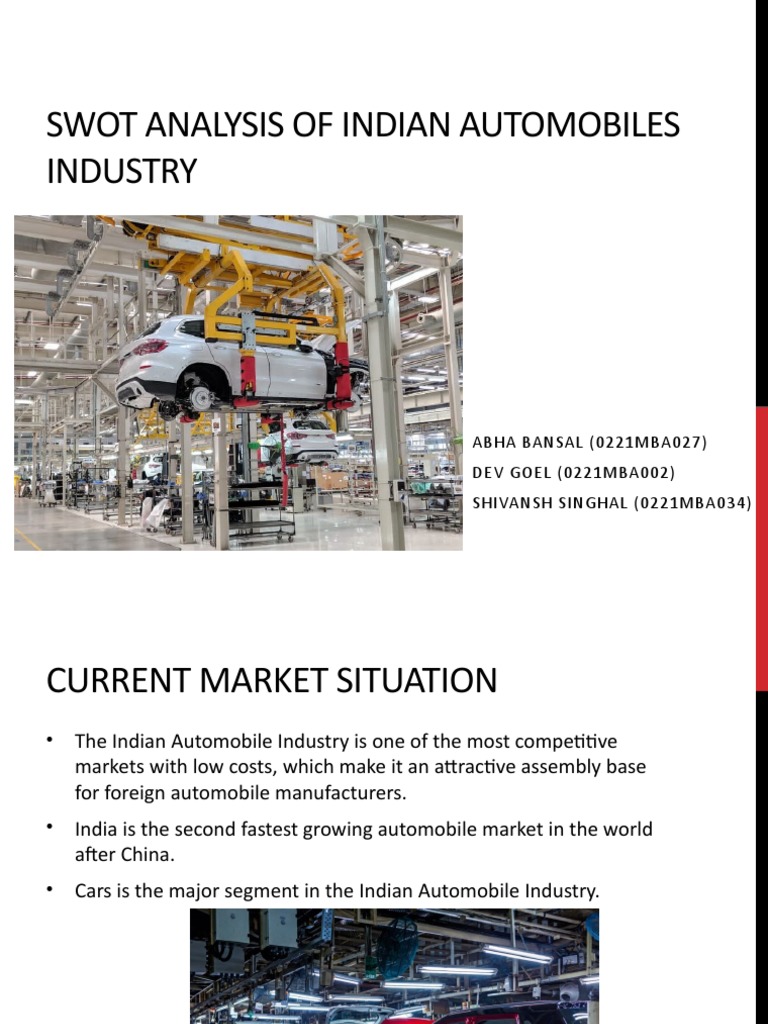 SWOT Analysis of Automobile Industry | PDF | Car | Motor Vehicle