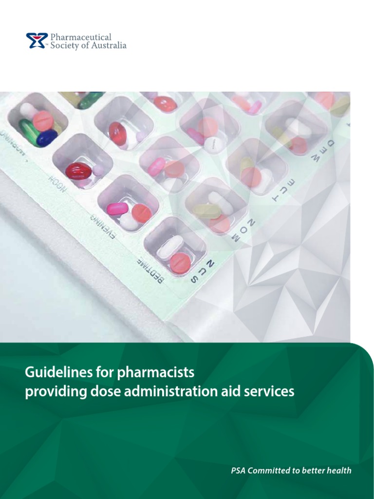 PSA Dose Admin Aid Guidelines | PDF | Pharmacy | Medical Prescription