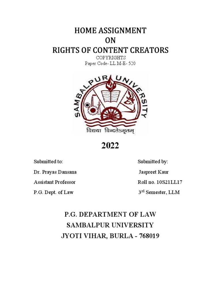 Copyright Assignment | PDF | Copyright | Intellectual Property