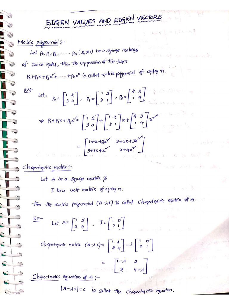 Eigen Values - Eigen Vectors | PDF