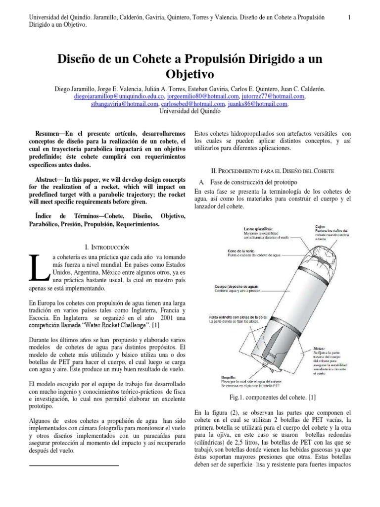 Diseno de Un Cohete A Propulsion Dirigid | PDF | Ciencia y matemáticas ...