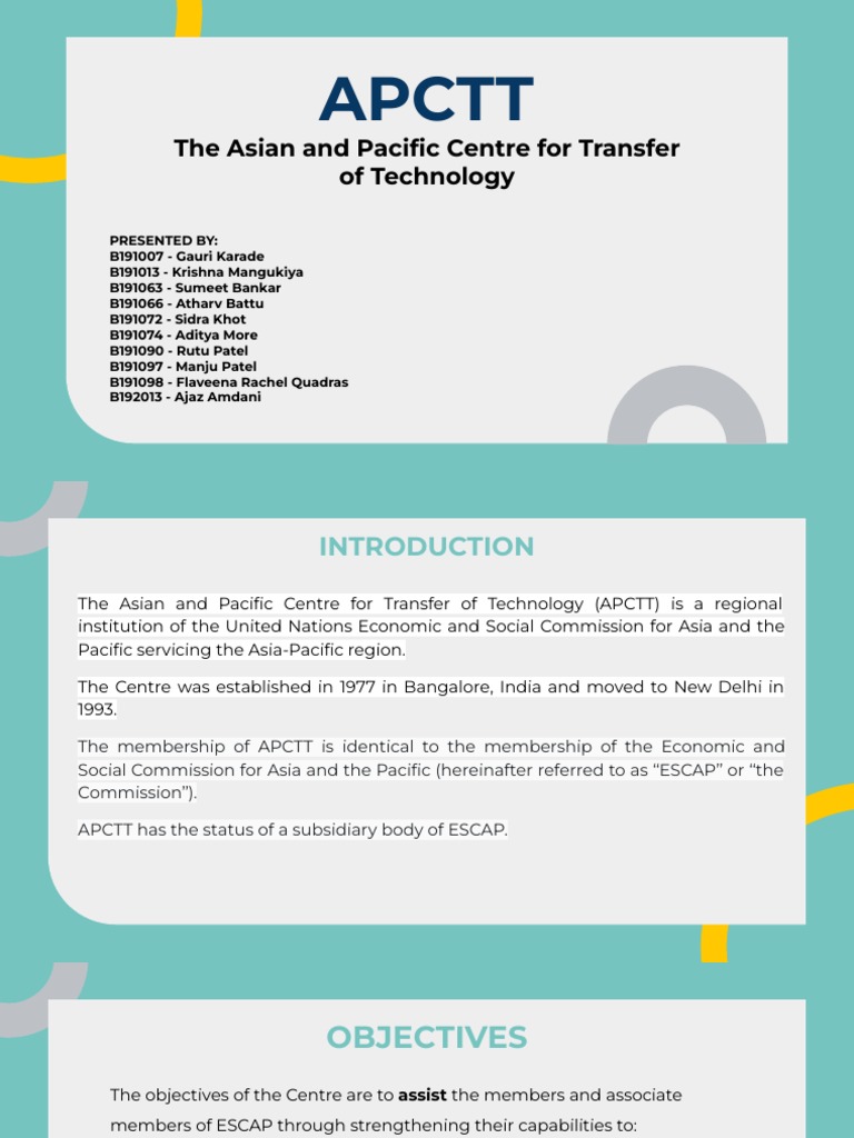 APCTT | PDF | Technology Transfer | Innovation