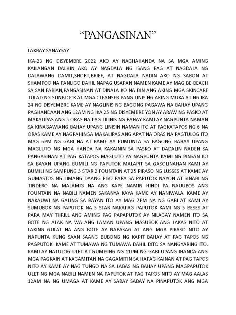 Lakbay Sanaysay | PDF