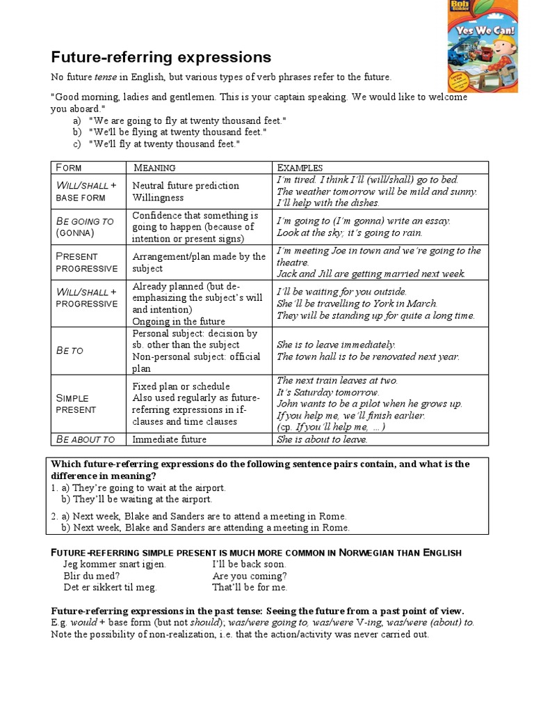 Week 7 Future Modality Handout | PDF | Verb | Semantic Units