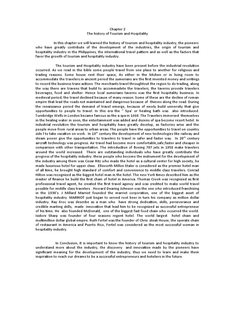 Chapter 2-Reflection-Mcro | PDF | Tourism | Spa