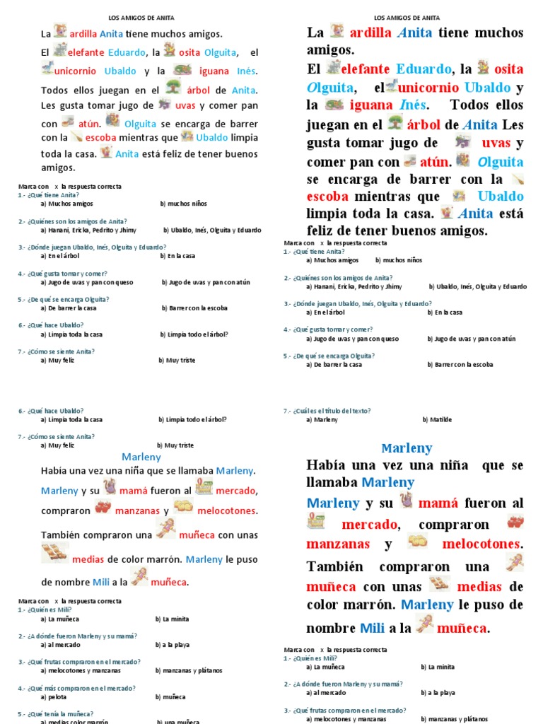 Cuentos Con Comprension | PDF | Cumpleaños