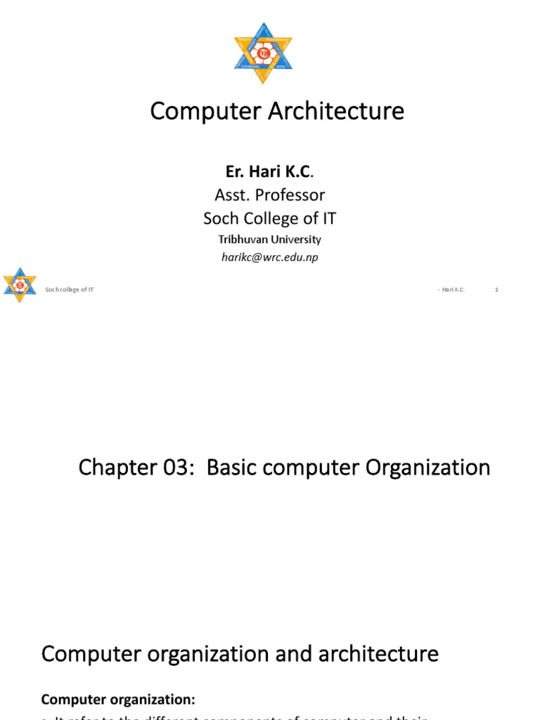 ch3 Computer Architecture | PDF | Central Processing Unit | Input/Output