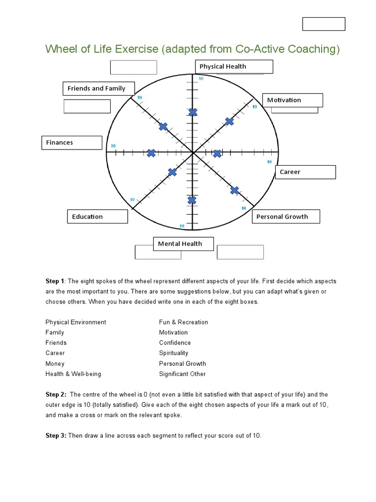 Wheel of Life Exercise 2022 | PDF