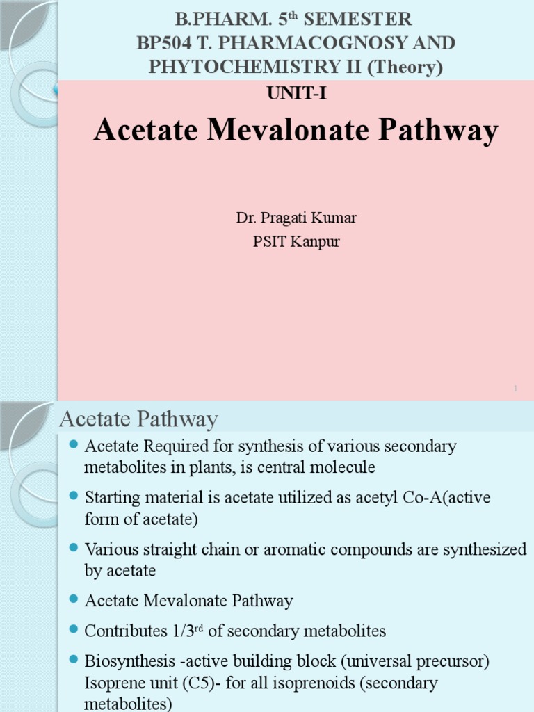 3-Acetate Mevalonate Pathway | PDF | Biochemistry | Chemistry