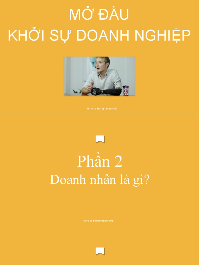 Mở Đầu Khởi Sự Doanh Nghiệp: Intro to Entrepreneurship | PDF