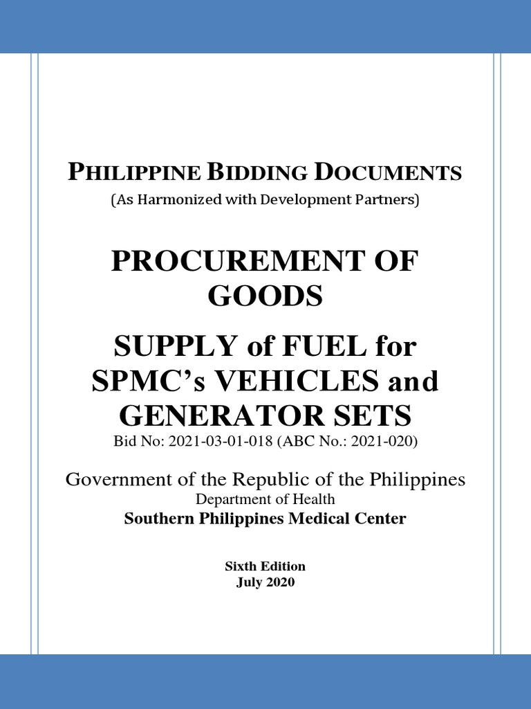 Bid Docs Supply of Fuel For SPMC | PDF | Procurement | Business