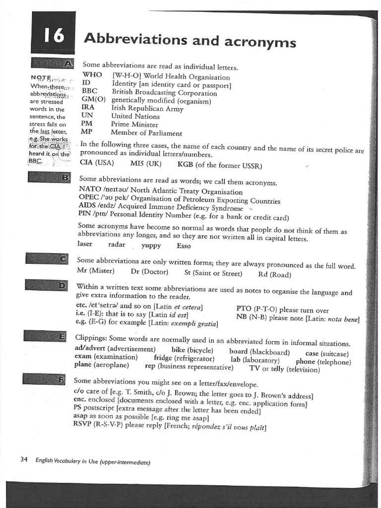 Abbreviations and Acronyms | PDF