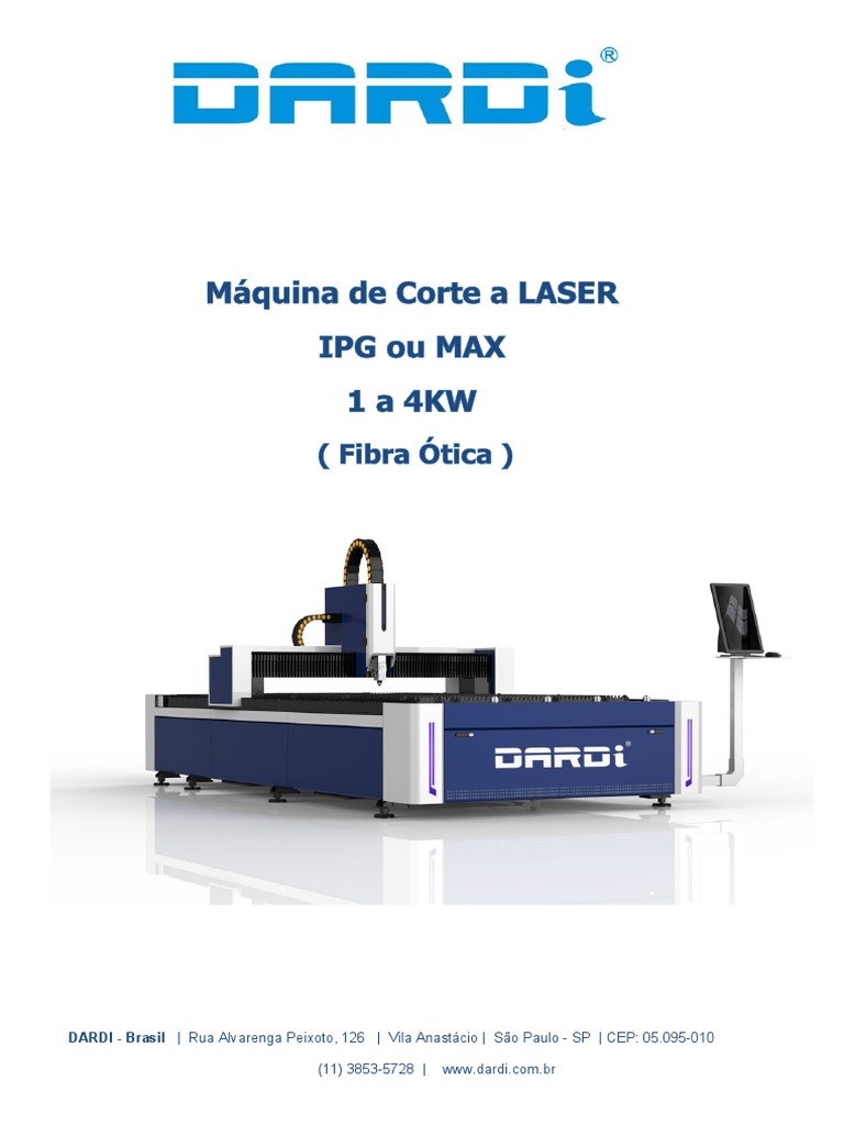 Máquinas de Corte a Laser DARDI Brasil | PDF | Laser | Brasil