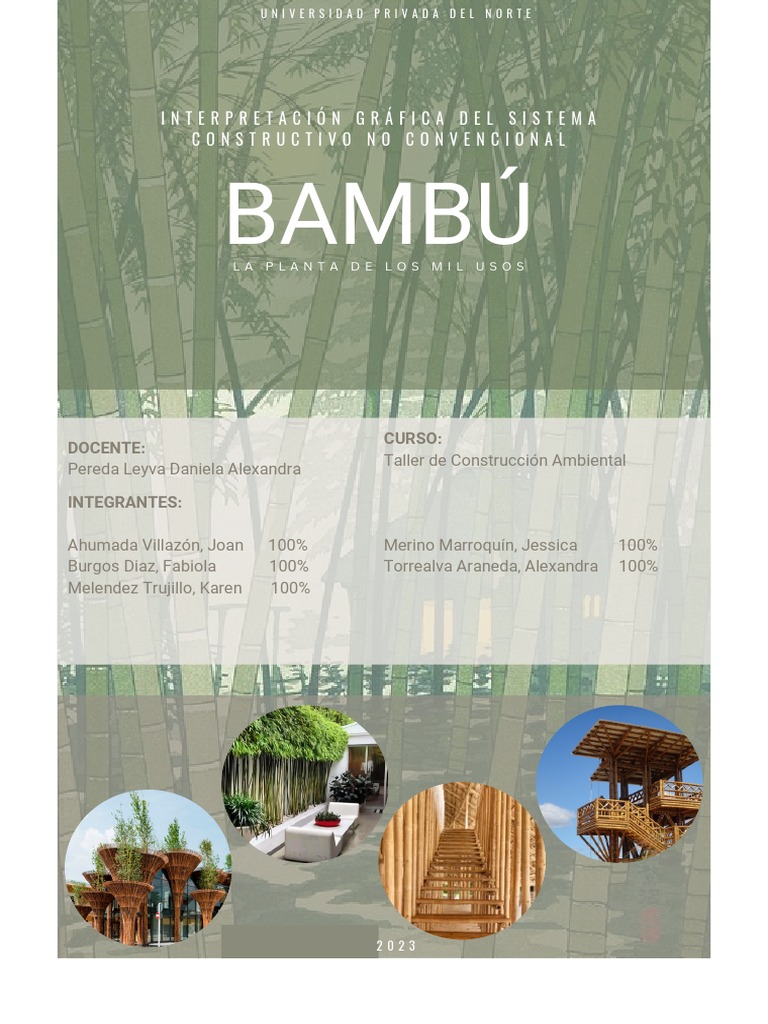 Columnas de Bambú en Construcción Sustentable | PDF
