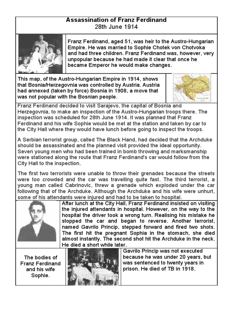Assassination Franz Ferdinand | PDF | Austria Hungary | Conflicts