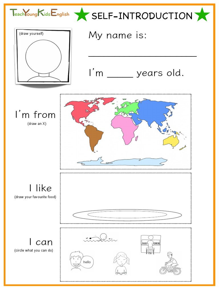 Self Introduction ESL Kids | PDF