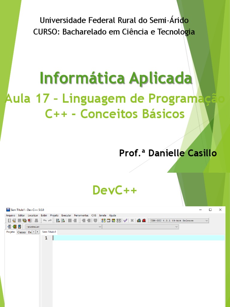Aula 17 - Linguagem de Programação C++ - Conceitos Básicos | PDF Aula 17 - Linguagem de Programação C++ - Conceitos Básicos | PDF