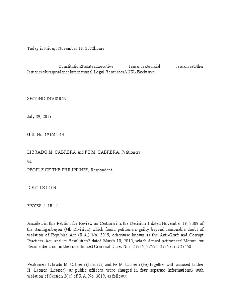 RA 3019 SEC 3 e - 2 | PDF | Procurement | Statutory Interpretation