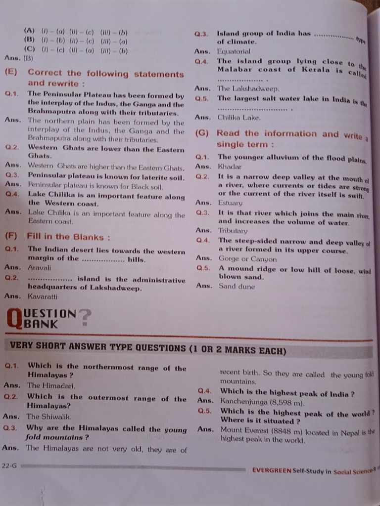 Class 9th Geography V.S.QA | PDF